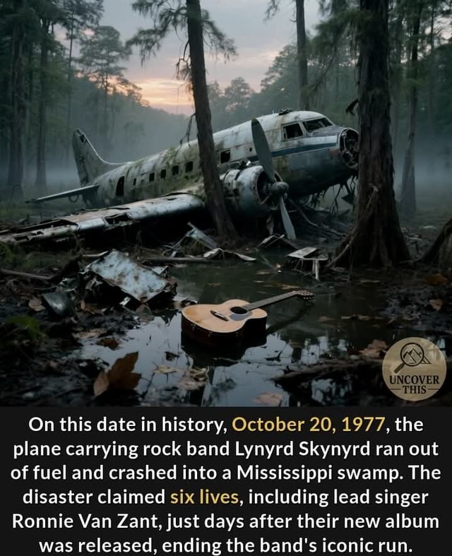 On this date in history, October 20, 1977, the plane carrying rock band ...