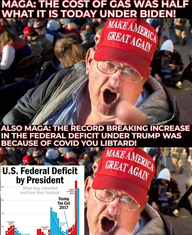 MAGA: THE COST OF GAS WAS HALF WHAT IT IS TODAY UNDER BIDEN! ME ALSO ...