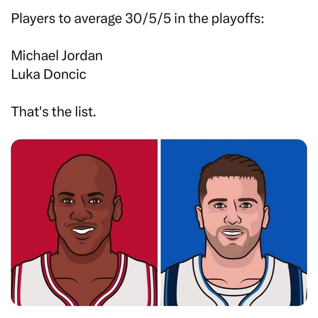 Impressive 👀 Via @statmuse - Players to average in the playoffs ...