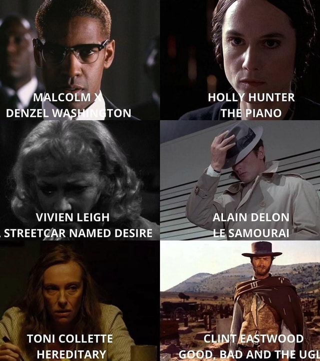 MALCOLM HOLLY HUNTER DENZEL WASHINGTON THE PIANO VIVIEN LEIGH ALAIN ...