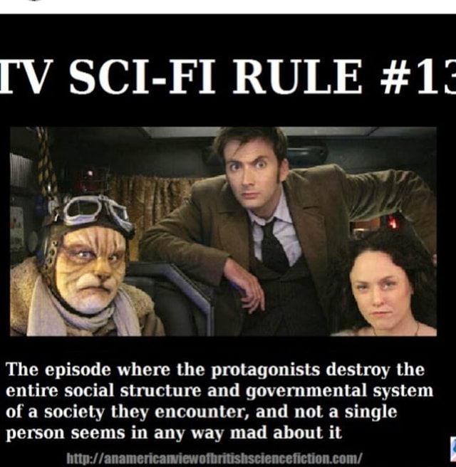 'V SCI-FI RULE #1: The episode where the protagonists destroy the ...