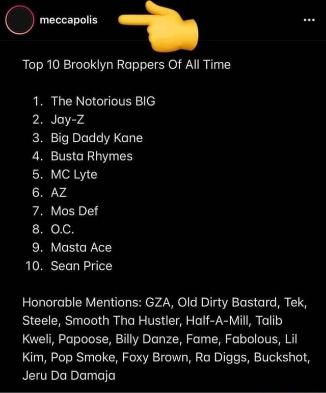 C) meccapolis Top 10 Brooklyn Rappers Of All Time . The Notorious BIG ...
