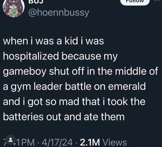 Battery eating kid - oh @hoennbussy when i I was a kid i was ...