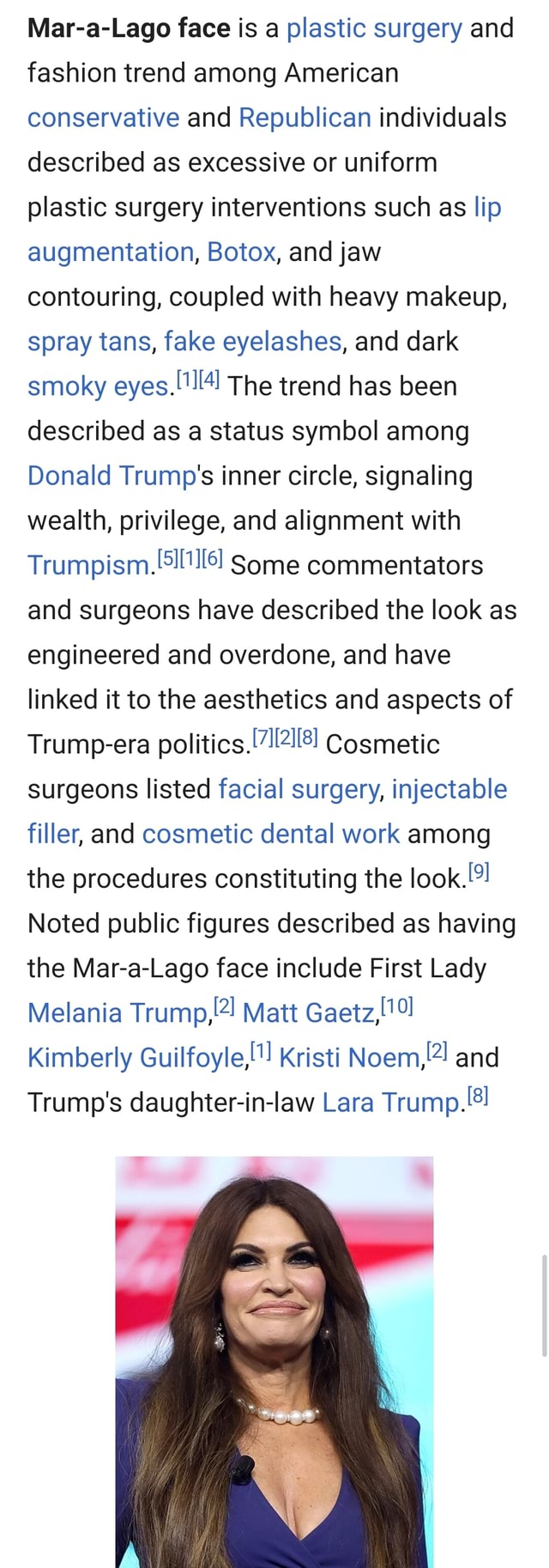 Mar-a-Lago face is a plastic surgery and fashion trend among American ...