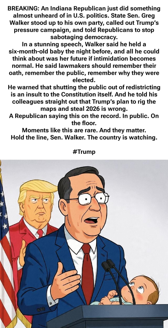 BREAKING: An Indiana Republican just did something almost unheard of in ...