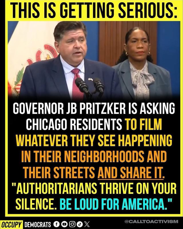 THIS IS GETTING SERIOUS: GOVERNOR JB PRITZKER IS ASKING CHICAGO ...