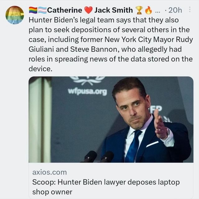 Ma Catherine Jack Smith Hunter Biden's legal team says that they also ...