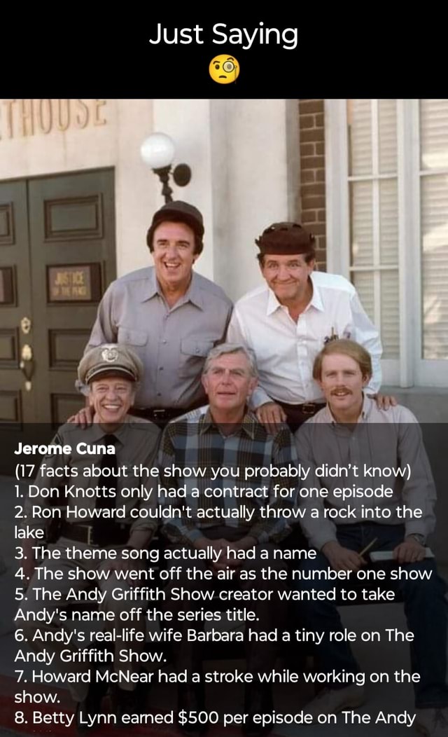 Just Saying Jerome Cuna (17 facts about the show you probably didn't ...