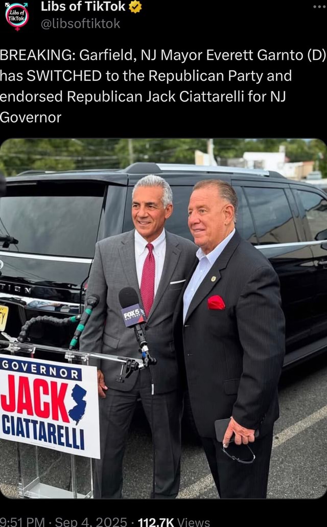 TikTok BREAKING: Garfield, NJ Mayor Everett Garnto (D) has SWITCHED to ...