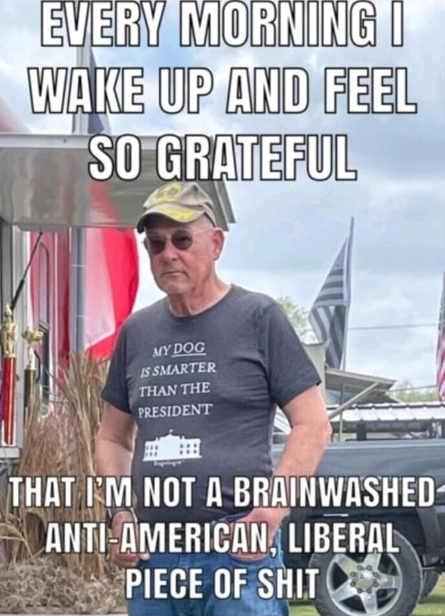 EVERY MORNINGY FEEL 'GRATEFUL I DOG I THAN THE THAT NOT A BRAINWASHED ...