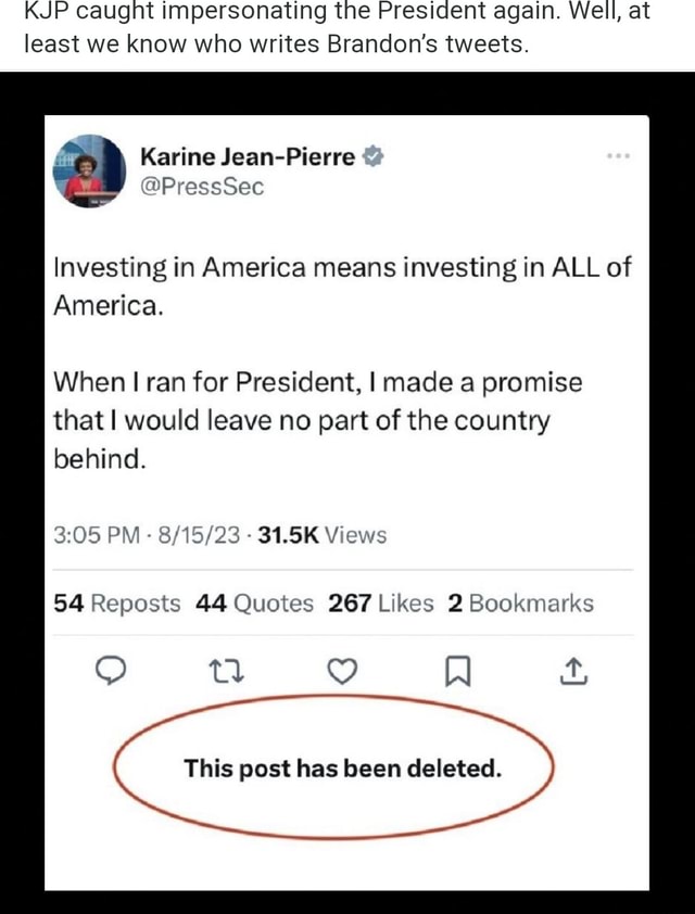 KJP caught impersonating the President again. Well, at least we know ...