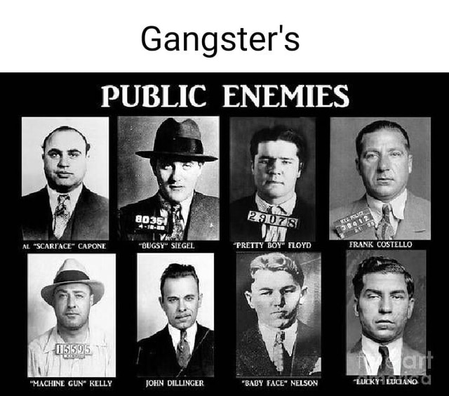 Gangsters PUBLIC ENEMIES PRANK COSTELLO "MACHINE GUN" KELLY JOHN ...