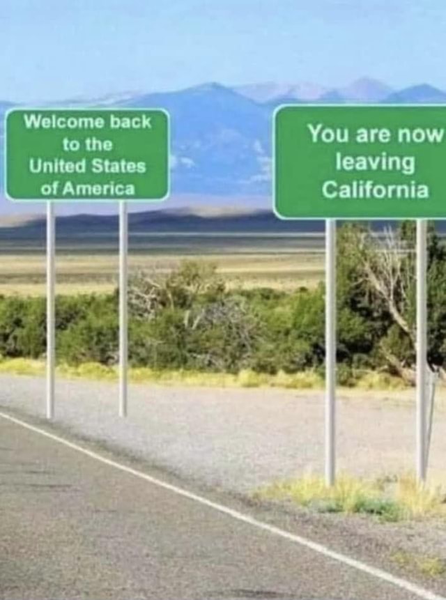 Welcome back to the United States of America You are now leaving ...