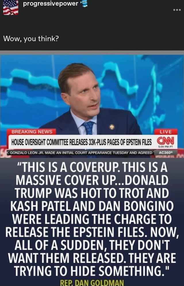 Progressivepower Wow, you think? BREAKING NEWS HOUSE OVERSIGHT COMMITEE ...