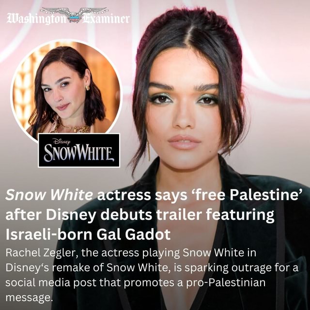 Snow White actress says 'free Palestine' after Disney debuts trailer ...