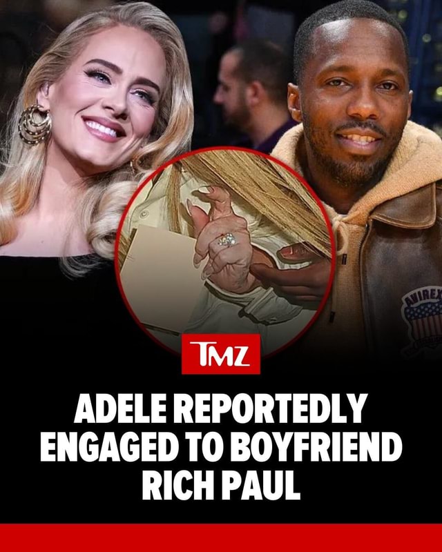 #Adele's BF Rich Paul reportedly put a ring on it! 💍🥰 Read the full story at the 🔗 in bio ...