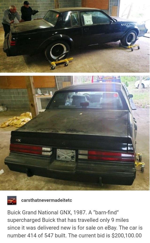 Buick Grand National GNX, 1987. A "barn-find" supercharged Buick that ...