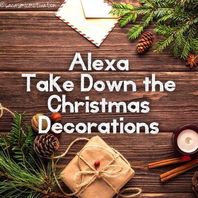 Alexa Take Down the Christmas Decorations - America’s best pics and videos