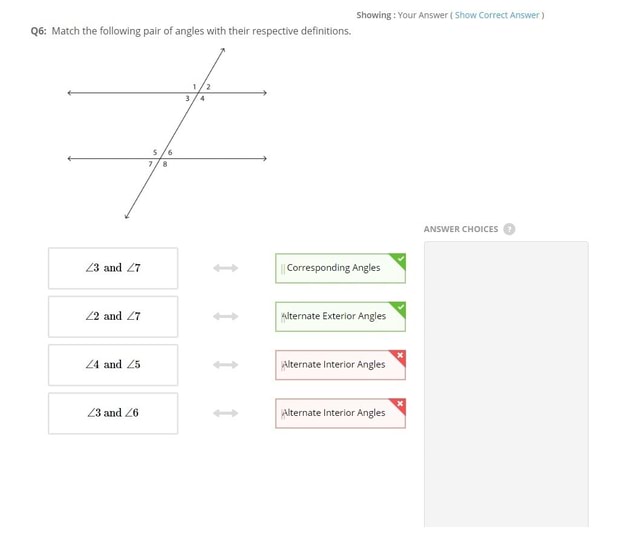 Showing Your Answer Show Correct Answer Q6: Match the following pair of ...
