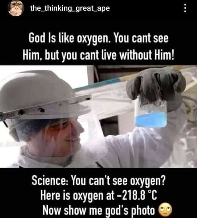 The_thinking_great_ape God Is like oxygen. You cant see Him, but you ...