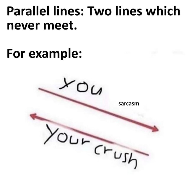 Recurring intersecting lines: you and your red flag ex 🌚 - Parallel ...
