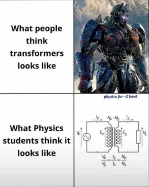 What people think transformers looks like What Physics students think ...