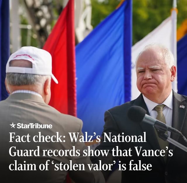 Sen. JD Vance claims that Gov. Tim Walz bailed as his unit headed to ...