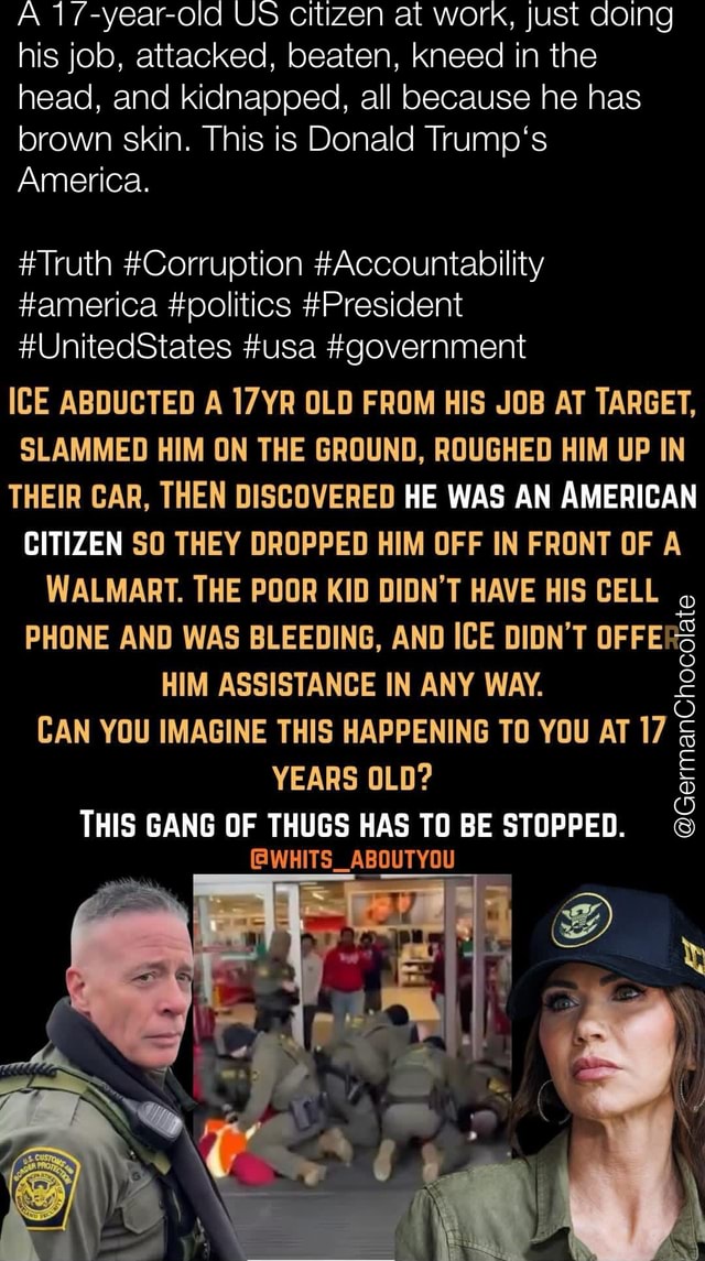 A Us citizen at work, just doing his job, attacked, beaten, kneed in ...