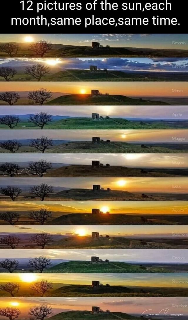 12 pictures of the sun,each month,same place,same time. - America’s ...