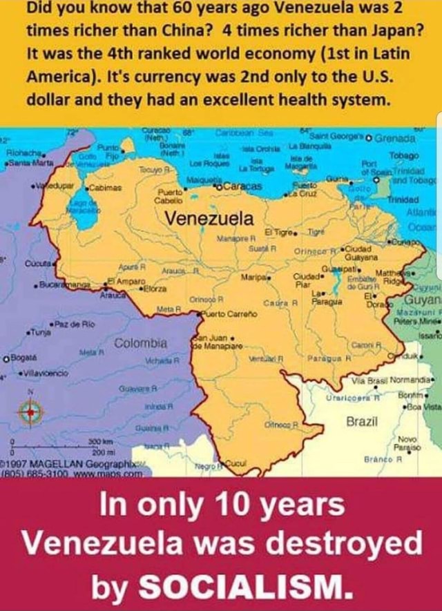 Did you know that 60 years ago Venezuela was 2 times richer than China ...