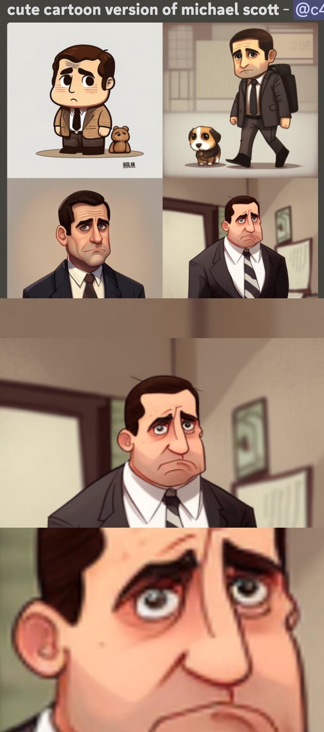 Cute cartoon version of michael scott - - America’s best pics and videos