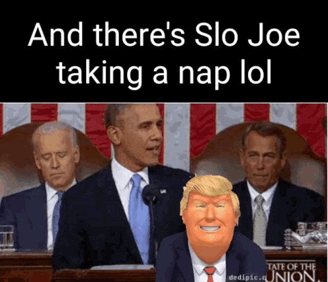 And there's Slo Joe taking a nap lol TATE OF - America’s best pics and ...