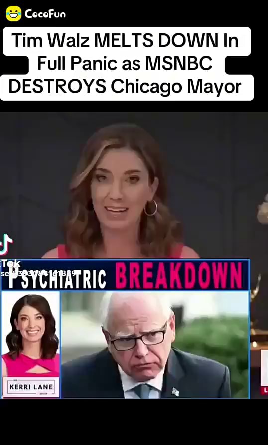 CocoFun Tim Walz MELTS DOWN In Full Panic as MSNBC I DESTROYS Chicago ...