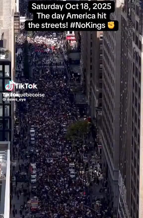 Saturday Oct 18, 2025 The day America hit the streets! #NoKings ...