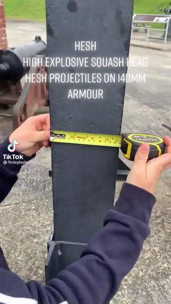 HESH HIGH EXPLOSIVE SOUASH HEAD HEGH PROJECTILES ON [40MM ARMOUR ...