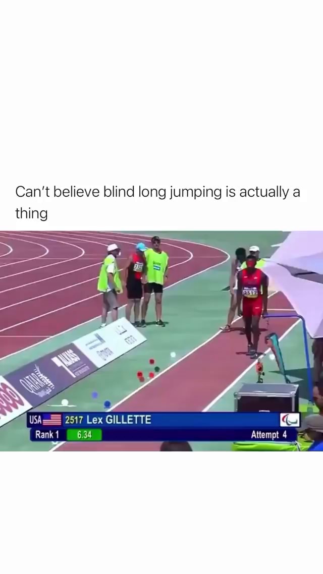 Ouch 🤕😭 The blind long jump is a remarkable Paralympic event that ...