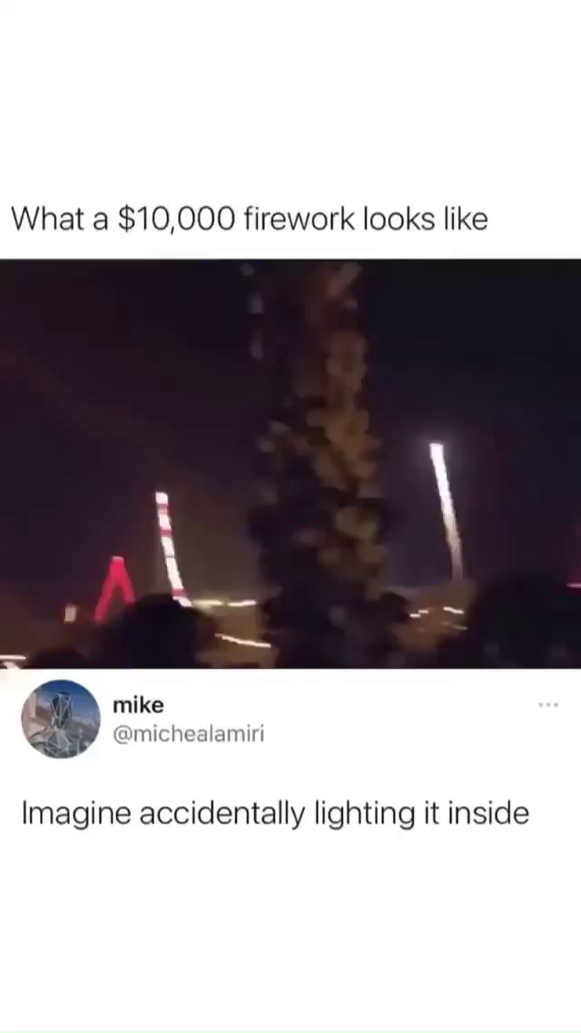 What a $10,000 firework looks like mike Imagine accidentally lighting ...