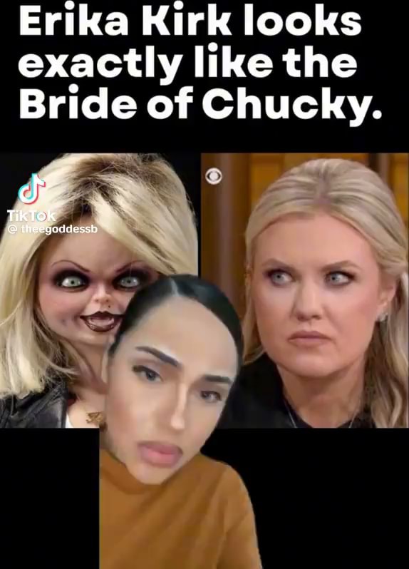 Erika Kirk looks exactly like the Bride of Chucky. TikTok - America’s ...