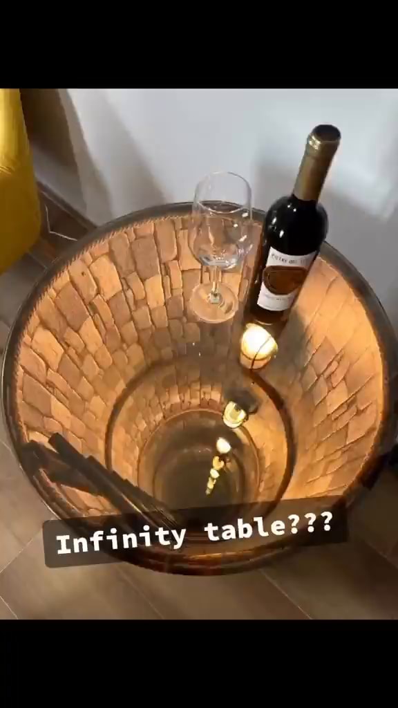 Mind blowing DIY infinity table 🤯💡 (credit: @chopchop_art) - Infinity ...